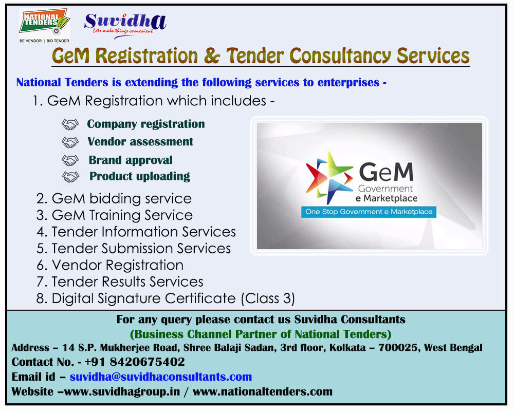 GeM Registration & Tender Consultancy Services – Suvidha | One Stop ...